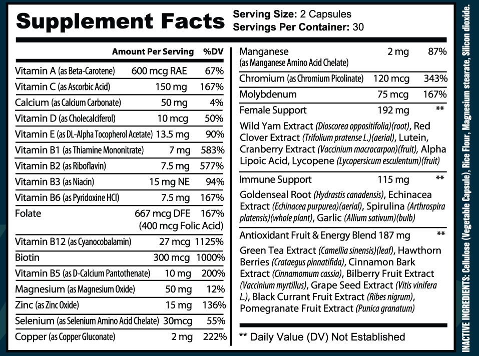 Women's Daily Multivitamin – MaxWell Nutrition